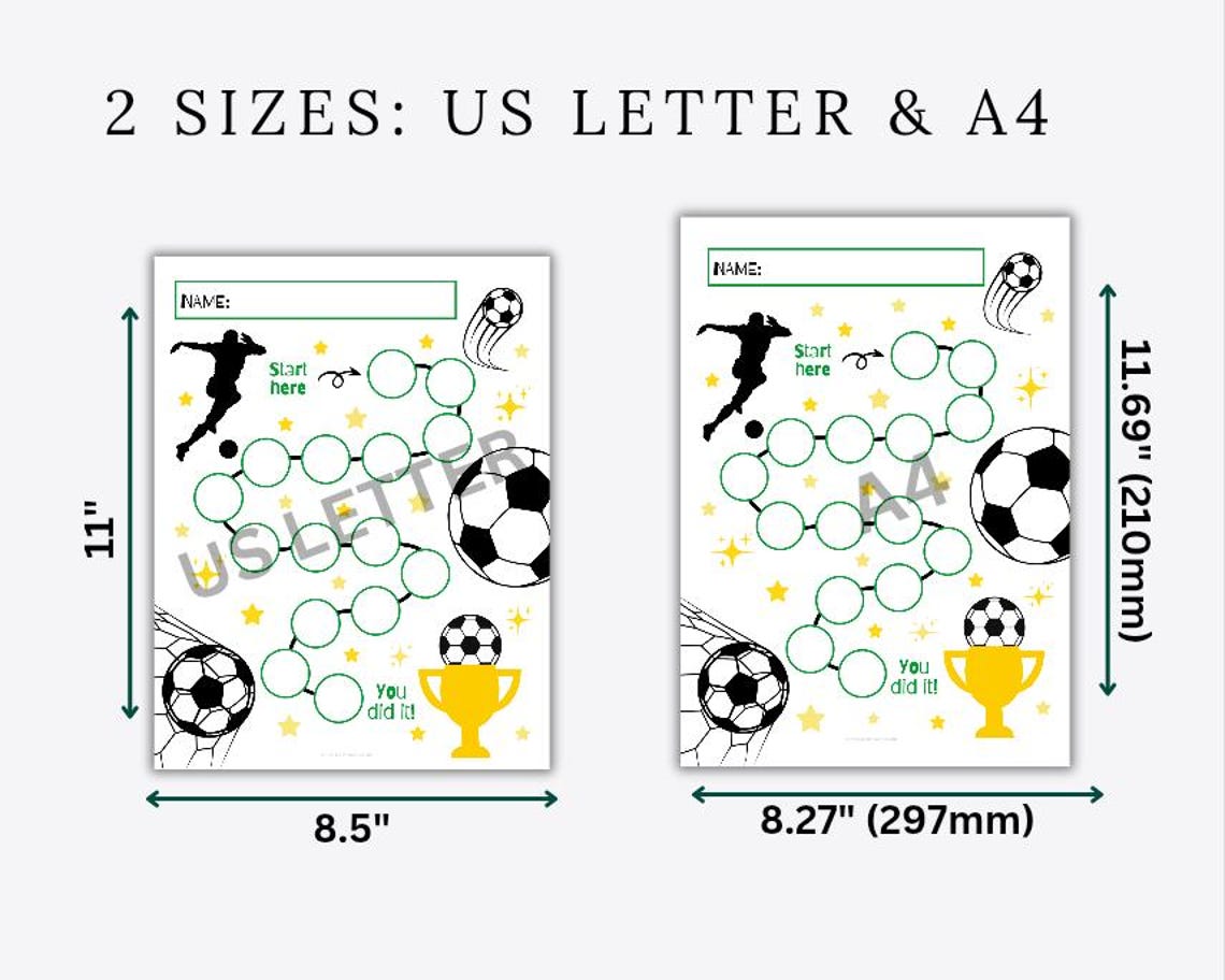Soccer Practice Reward Chart, Kids Sticker Chart, Behavior Tracker ...