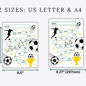 Soccer Practice Reward Chart, Kids Sticker Chart, Behavior Tracker ...