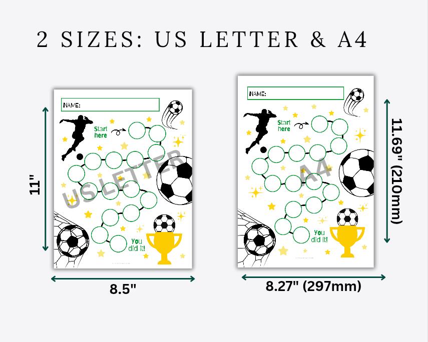 Soccer Practice Reward Chart, Kids Sticker Chart, Behavior Tracker ...