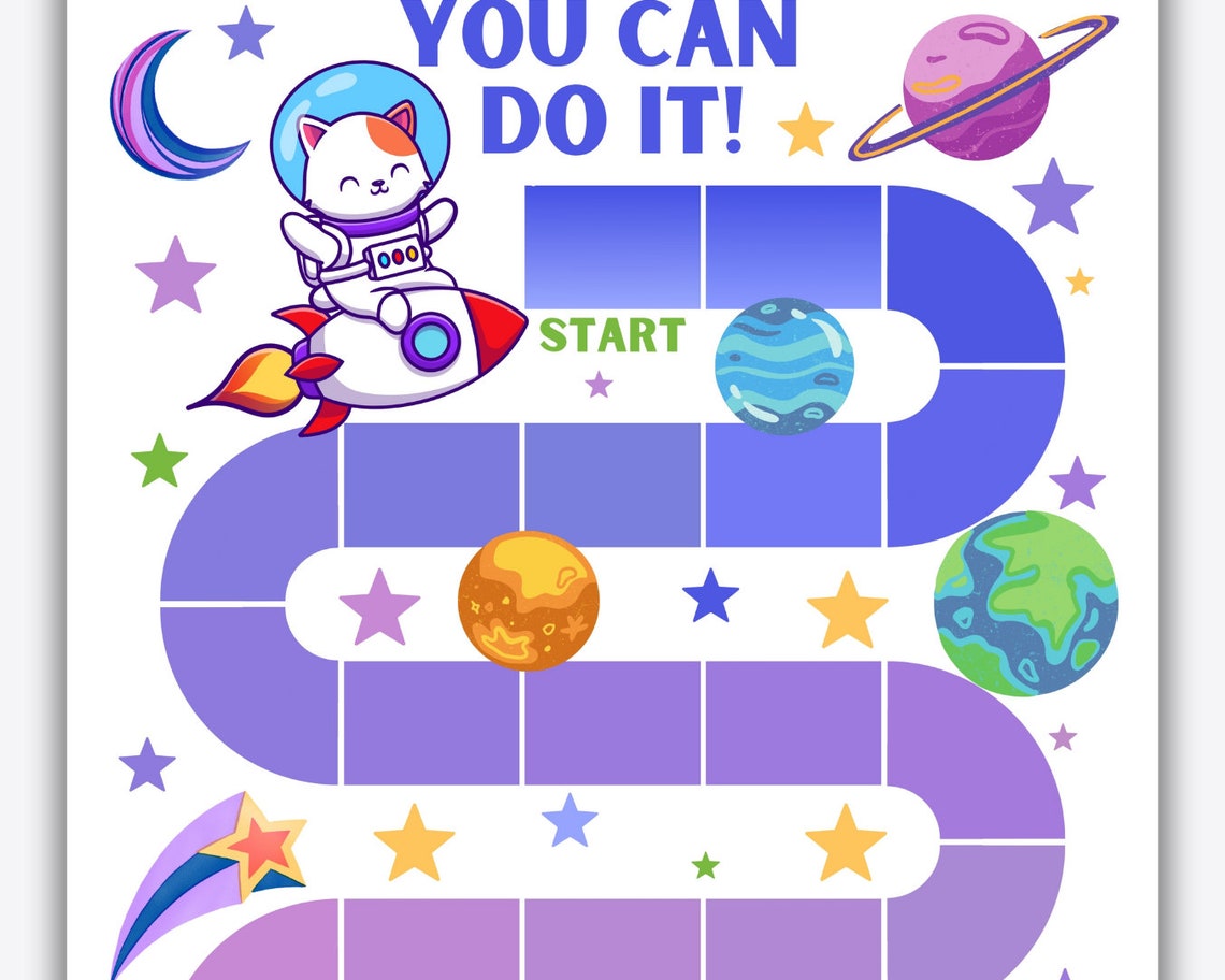 Space Reward Chart Printable Kids Reward Chart Potty - Etsy