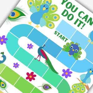 Printable Peacock Reward Chart, Potty Training Chart, Kids Reward Chart ...