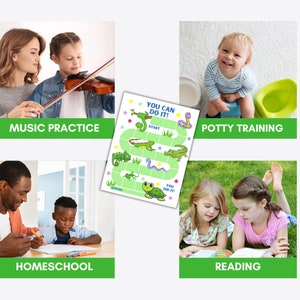 Reptile Reward Chart: Kids Potty Training & Routine Tracker (printable ...