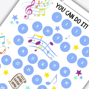 Printable Music Reward Charts, Music Practice Chart, Kids Reward Chart ...