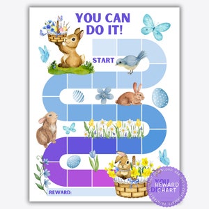 Easter Reward Chart Printable, Potty Training Chart, Behavior Chart ...
