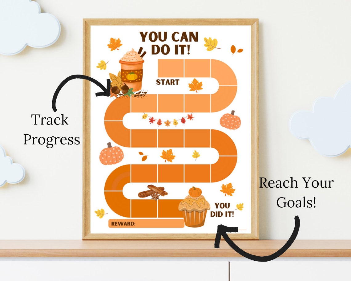 Fall Pumpkin Latte Reward Chart: Kids' Behavior Tracker (printable PDF ...
