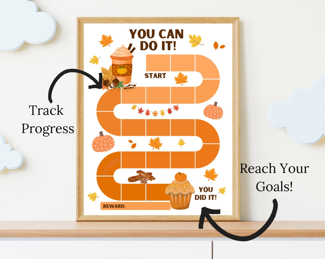 Fall Pumpkin Latte Reward Chart: Kids' Behavior Tracker (printable PDF ...