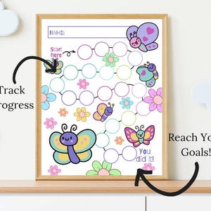 Spring Butterfly Reward Chart, Printable Sticker Chart, Spring ...