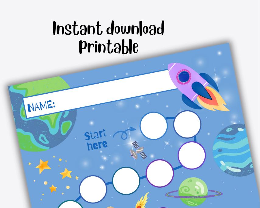 Outer Space Reward Chart, Kids Behavior Tracker, Toddler Potty Training ...