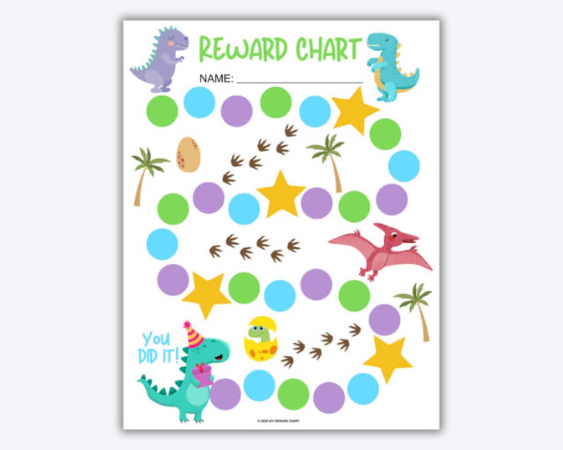 Dinosaur Reward Charts Reward Chart Bundle Dino Potty Chart - Etsy