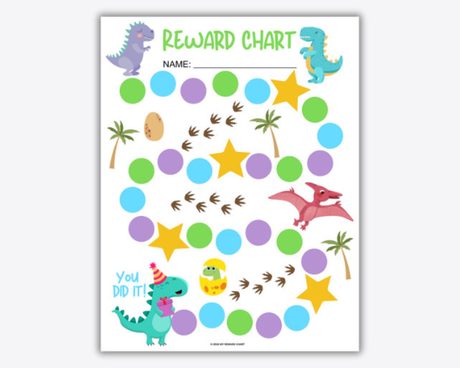 Dinosaur Reward Charts Reward Chart Bundle Dino Potty Chart - Etsy