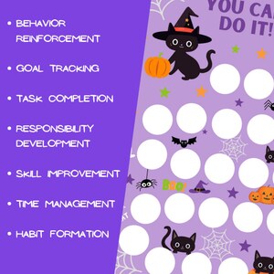 Halloween Cat Reward Chart: Spooky Kids Printable (PDF) - Etsy