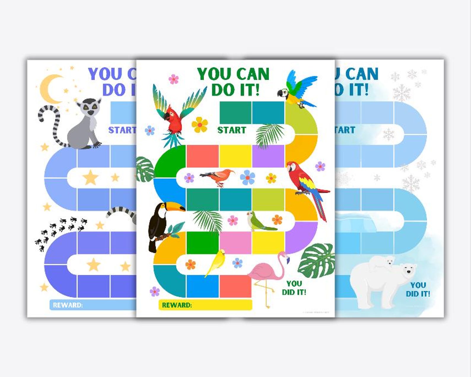 Printable Zoo Animal Reward Chart, Bundle, Jungle Reward Chart, Zoo ...