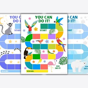 Printable Zoo Animal Reward Chart, Bundle, Jungle Reward Chart, Zoo ...