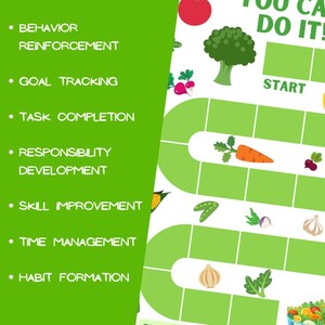 Vegetable Sticker Chart, Printable Reward Chart, Veggie Sticker Chart ...