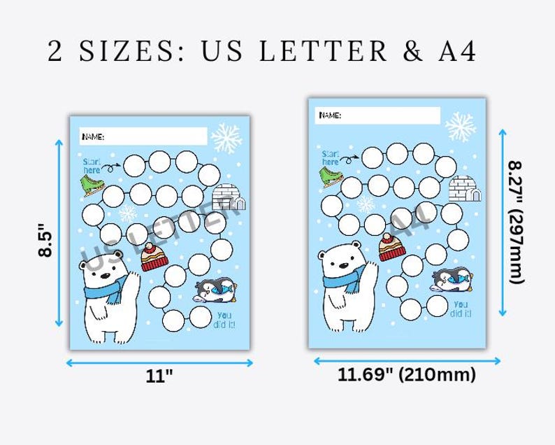 Winter Reward Chart, Polar Bear Sticker Chart, Printable Reward Chart ...