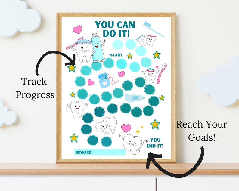 Reward Chart, Brush Your Teeth Reward Chart, Kids Reward Chart, Teeth ...