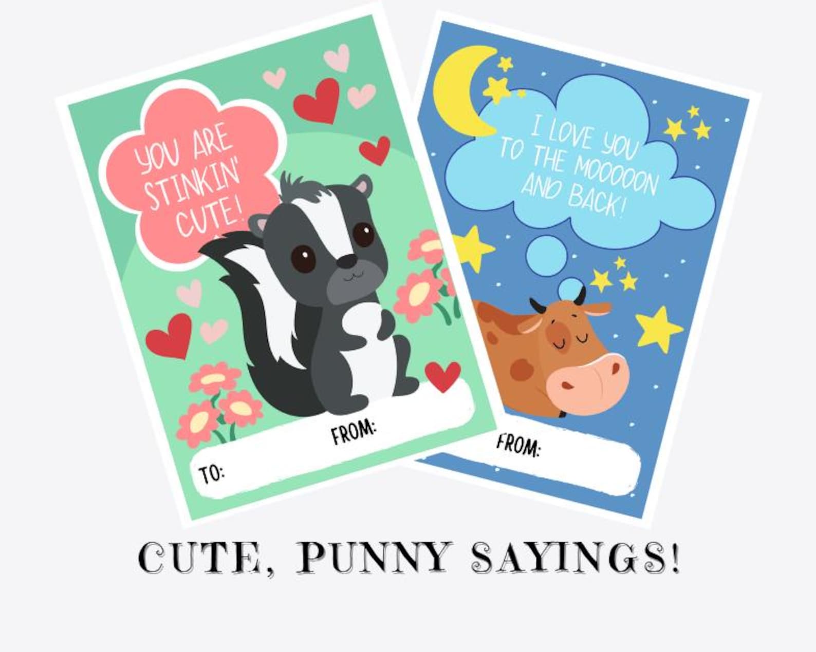 50+ Animal Valentines, Funny Printable Valentine Cards for Kids ...
