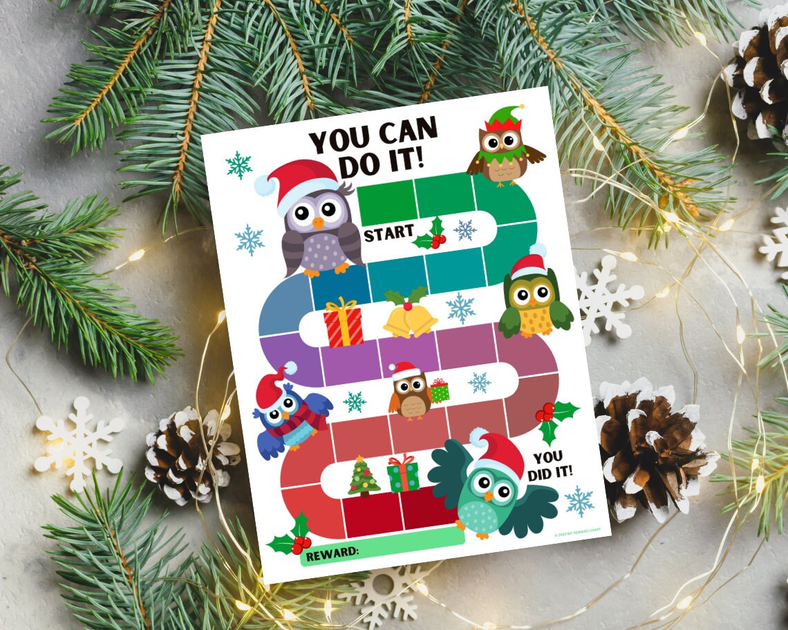 Printable Reward Chart, Christmas Reward Chart, Kids Reward Chart ...