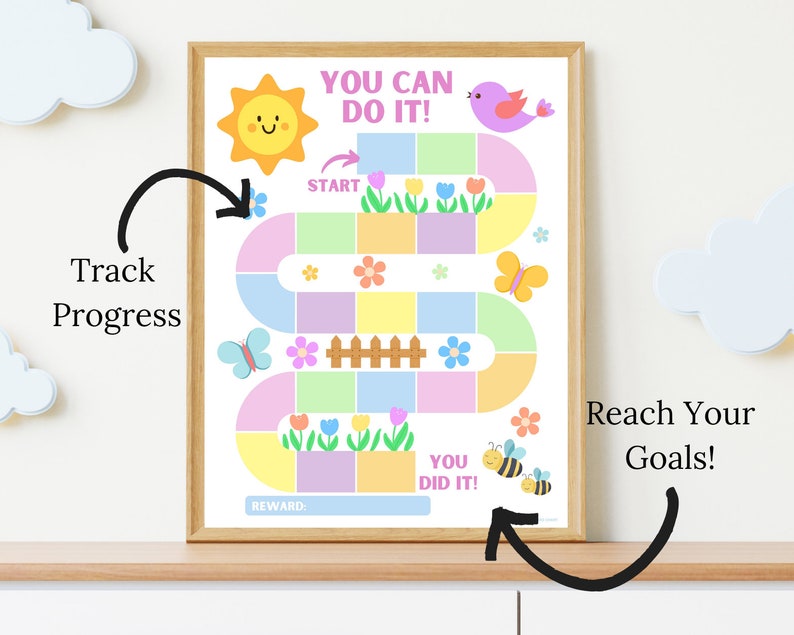 Reward Chart Printable, Kids Reward Chart, Spring Reward Chart, Potty ...