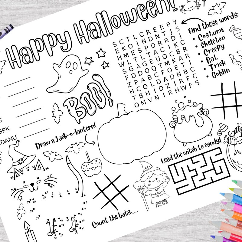 Halloween Placemat - Etsy