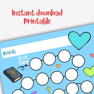 Jesus Reward Chart: Bible Theme, Kids Habit Tracker (printable) - Etsy
