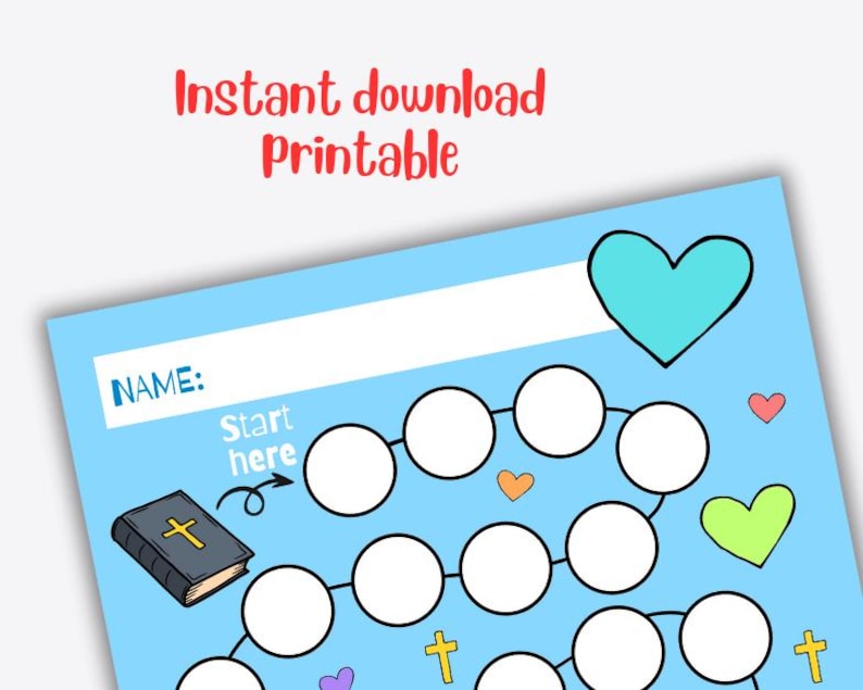 Jesus Reward Chart: Bible Theme, Kids Habit Tracker (printable) - Etsy