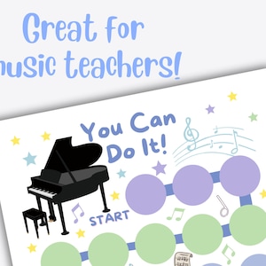 Printable Music Reward Charts, Music Practice Chart, Kids Reward Chart ...