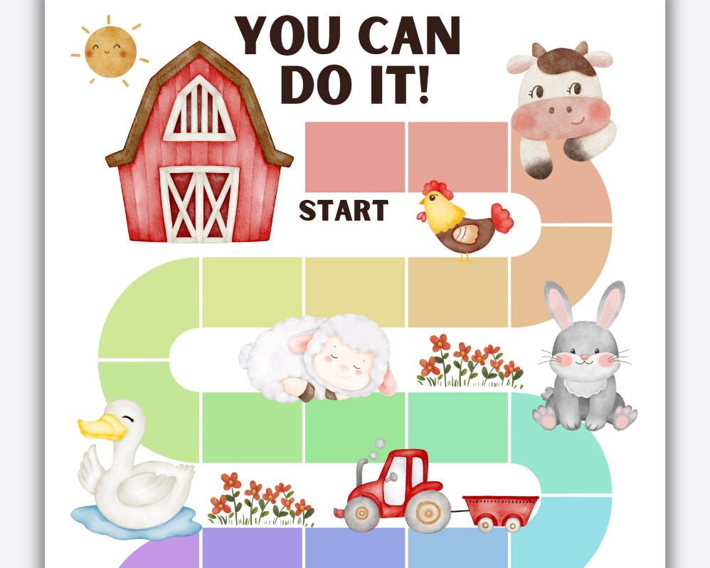 Farm Reward Chart Printable Sticker Chart Classroom Sticker - Etsy