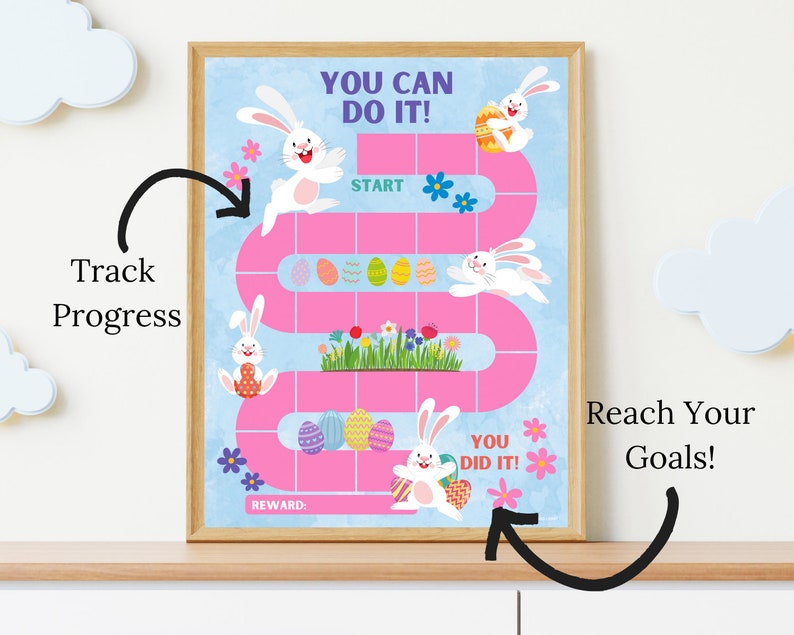 Easter Bunny Reward Chart: Kids Goal & Habit Tracker (PDF) - Etsy