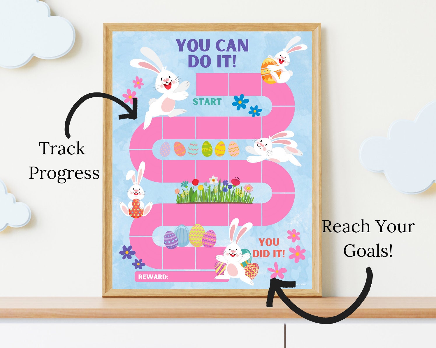 Easter Bunny Reward Chart: Kids Goal & Habit Tracker (PDF) - Etsy