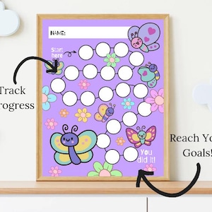 Butterfly Reward Sticker Chart, Toddler Reward Chart, Printable Potty ...