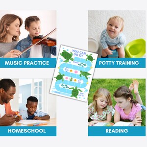 Printable Reward Chart for Kids, Ocean Sea Turtles, Potty Training ...