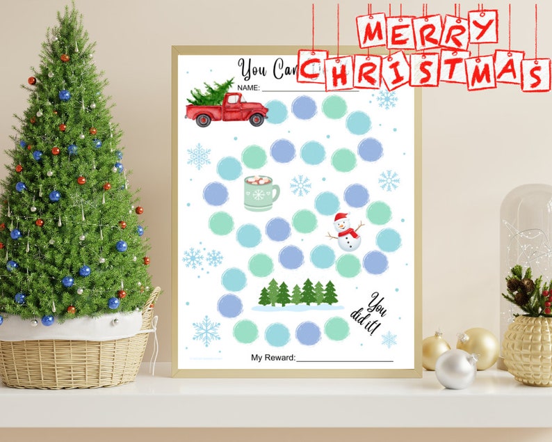 Winter Themed Reward Chart for Kids Toddler Potty Training - Etsy