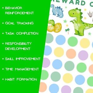 Dinosaur Potty Training Chart for Toddlers – Dino Sticker Reward Chart ...