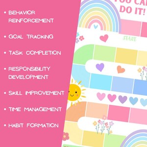 Rainbow Reward Chart Bundle, Printable Sticker Chart, Incentive Chart ...