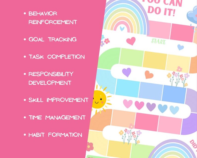 Rainbow Reward Chart Bundle, Printable Sticker Chart, Incentive Chart ...