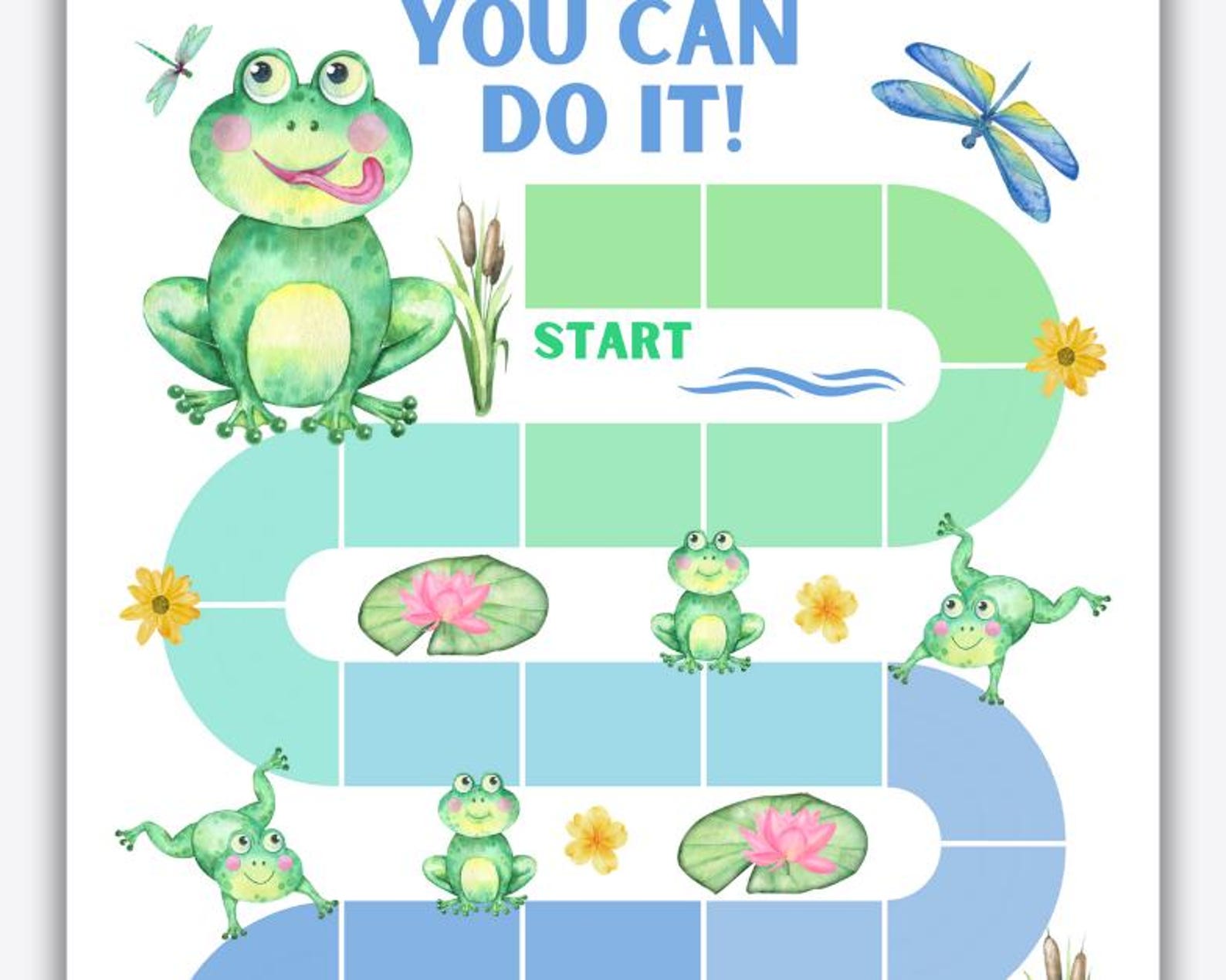 Printable Frog Reward Chart: Kids Habit & Potty Training (PDF) - Etsy