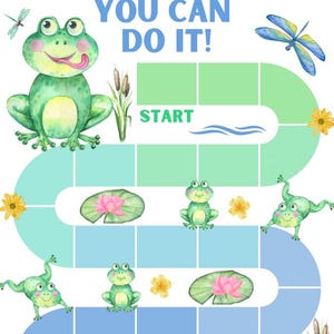 Printable Frog Reward Chart: Kids Habit & Potty Training (PDF) - Etsy