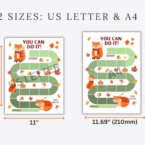 Fall Reward Chart Printable Autumn Sticker Chart, Fox Reward Chart ...