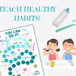 Reward Chart, Brush Your Teeth Reward Chart, Kids Reward Chart, Teeth ...