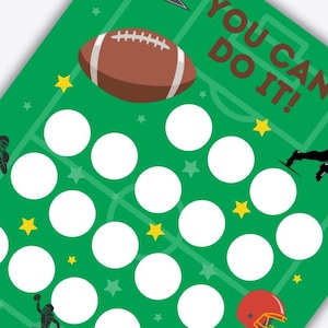 Football Reward Chart Printable, Sport Reward Chart, Football Sticker ...