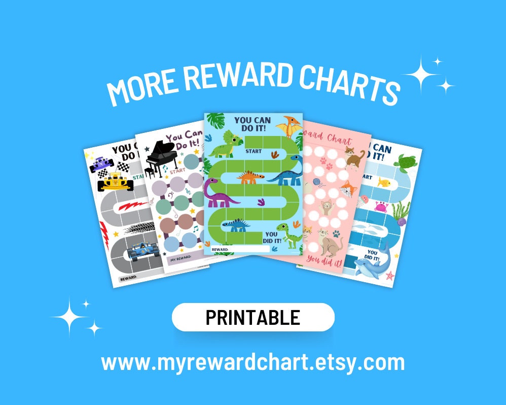 Reward Chart Printable, Rainbow Reward Chart, Potty Training Chart ...