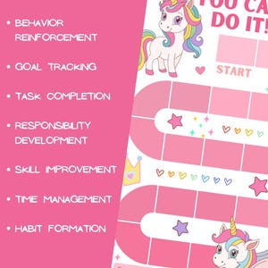 Girl Reward Chart Printable - Sticker Chart, Behavior, Star Chart ...