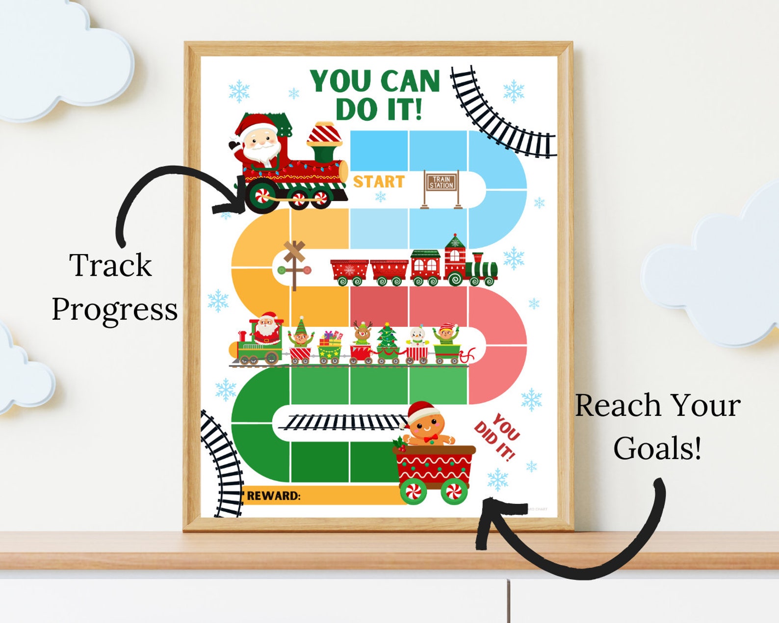 Christmas Train Reward Chart: Holiday Behavior Tracker (digital ...