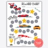 Cars Hot Wheels Themed Reward Chart for Kids, Chore Chart, Behaviour ...