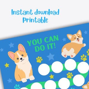 Corgi Reward Chart, Corgi Sticker Chart, Dog Reward Chart, Puppy ...