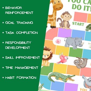 Zoo Animals Reward Chart: Kids Behavior & Potty Training (PDF) - Etsy