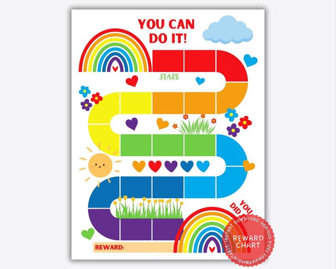 Rainbow Reward Chart: Potty Training Tracker (digital Download) - Etsy