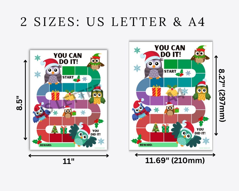 Printable Reward Chart, Christmas Reward Chart, Kids Reward Chart ...