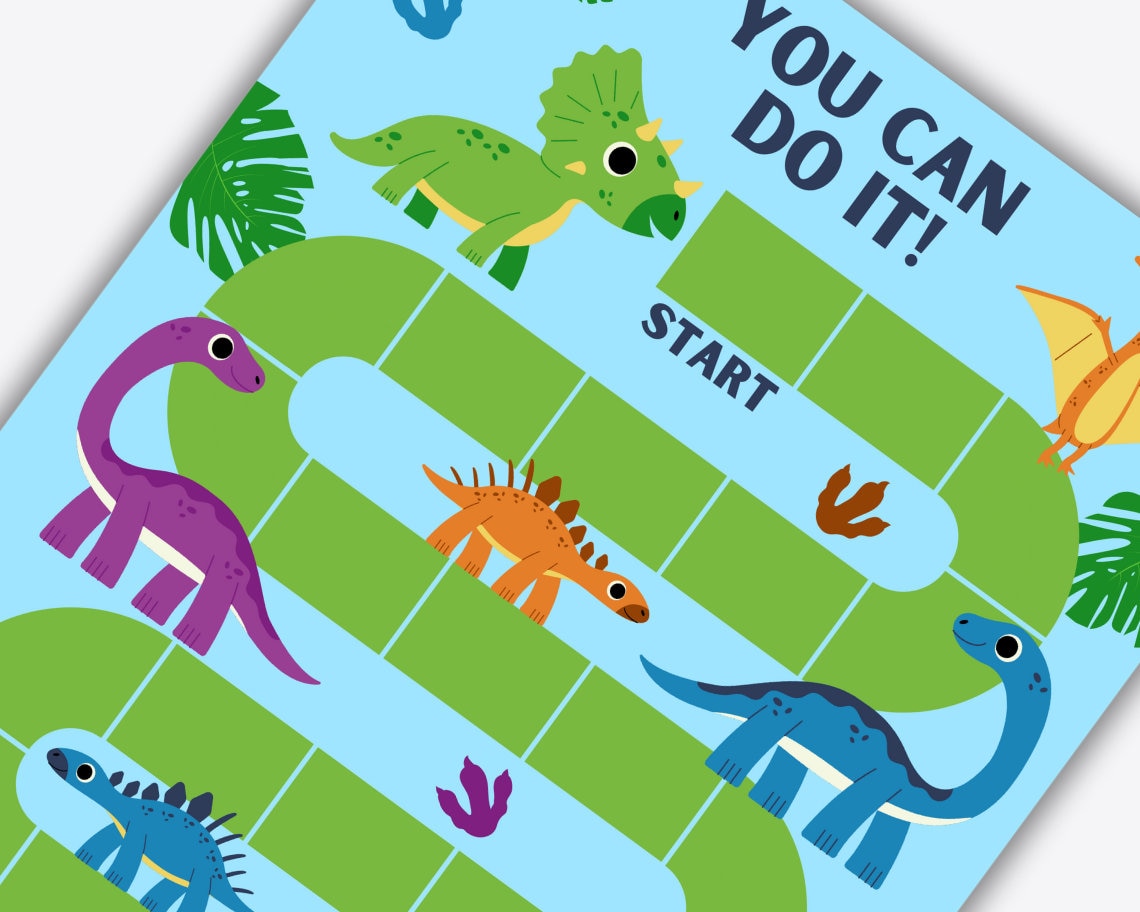 Dinosaur Potty Training Chart for Toddlers – Dino Sticker Reward Chart ...